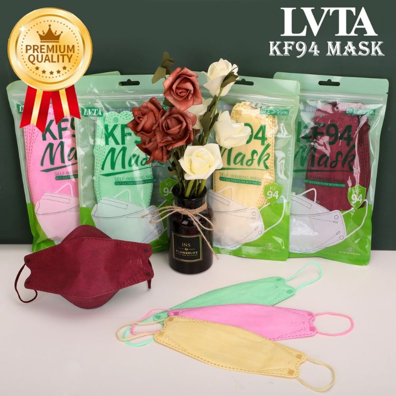 10PCS LVTA KF94 Face Mask Flavor 4 Layer Non-woven 3D Anti Viral Mask ...