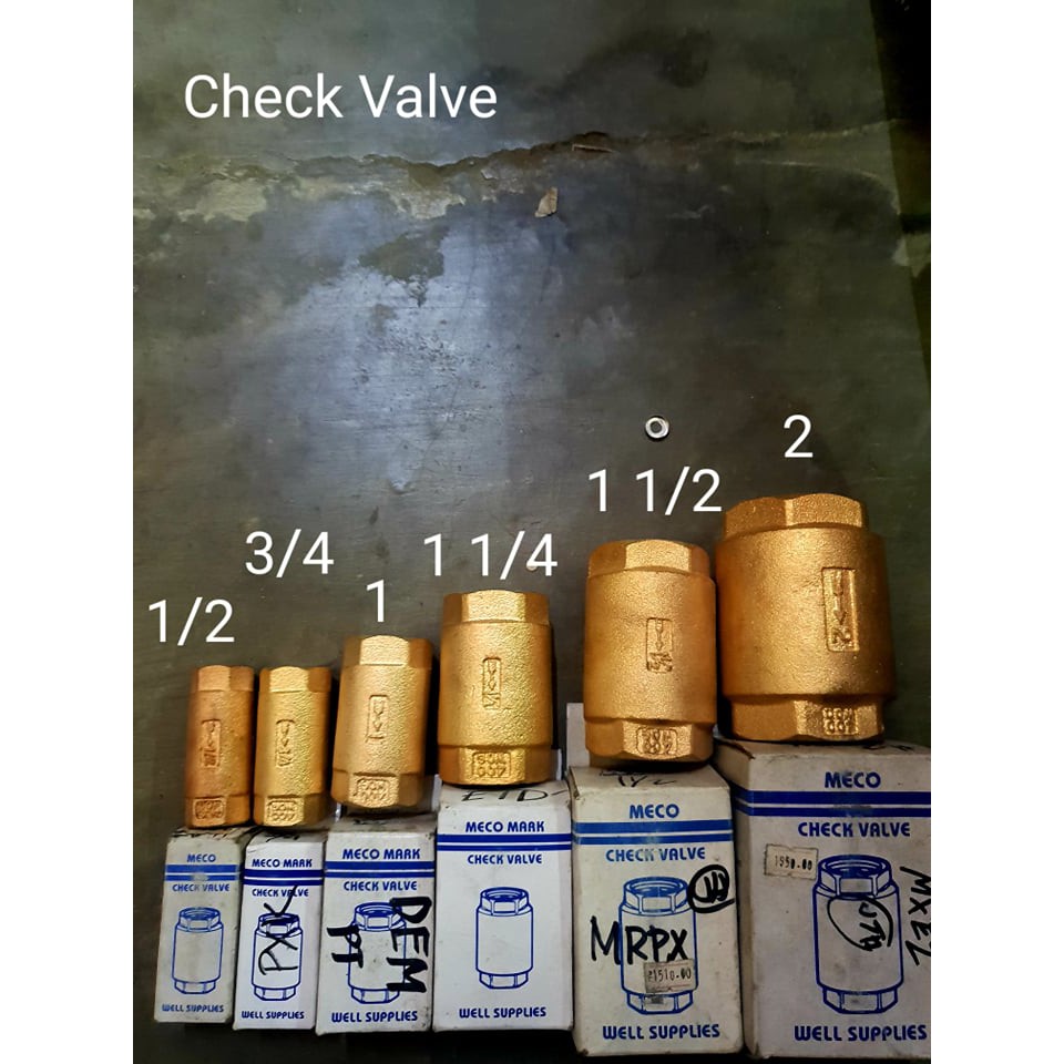 Meco CHECK VALVE 1/2, 3/4, 1, 1 1/4, 1 1/2 | Shopee Philippines