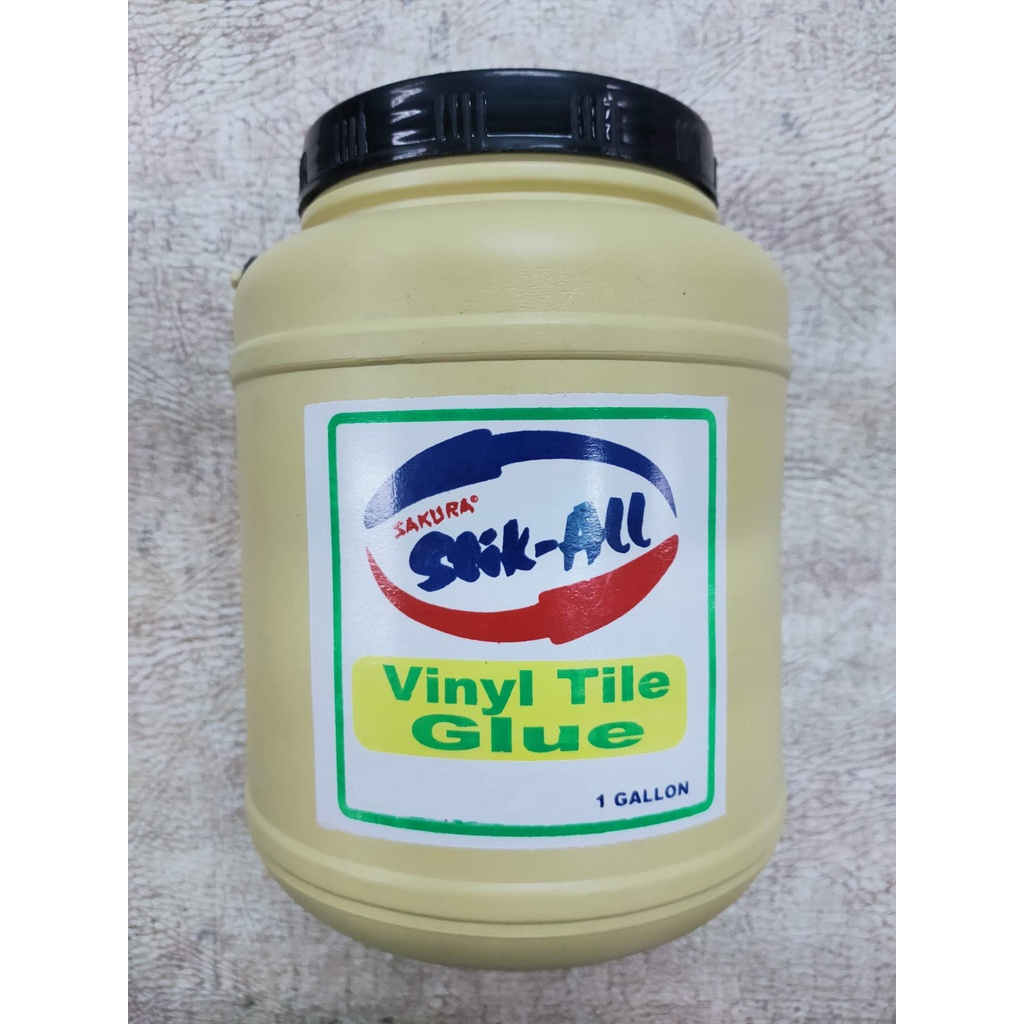 SAKURA STIK-ALL VINYL TILE GLUE 1 GALLON | Shopee Philippines