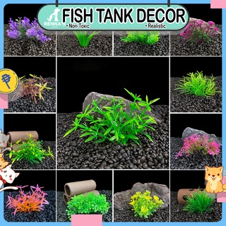 Renna's Aquarium Decor Fish Tank Decor Plastic Fake Flower Fish Decor ...
