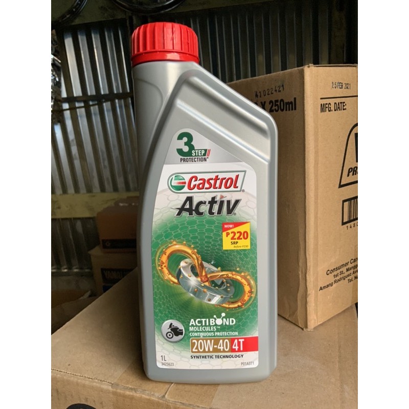 CASTROL ACTIV MOTORCYCLE OIL 4T 1 LITER | Shopee Philippines