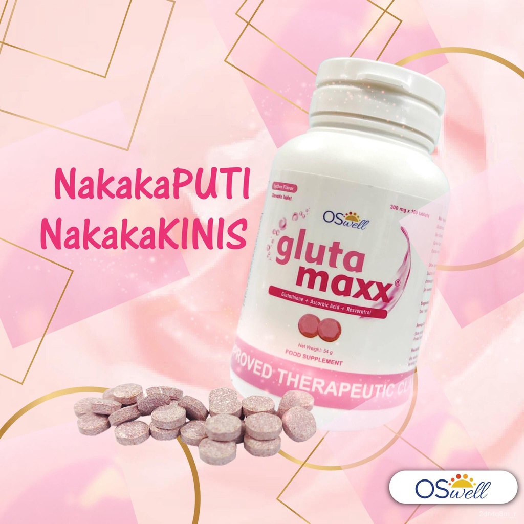 Original Oswell Gluta Max (60 tablets) | Skin whitening | Moisturize ...