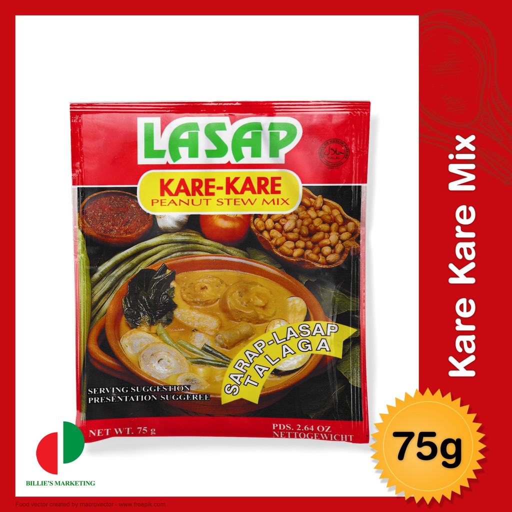 Lasap Kare Kare Pinoy Food Mix 75g | Shopee Philippines