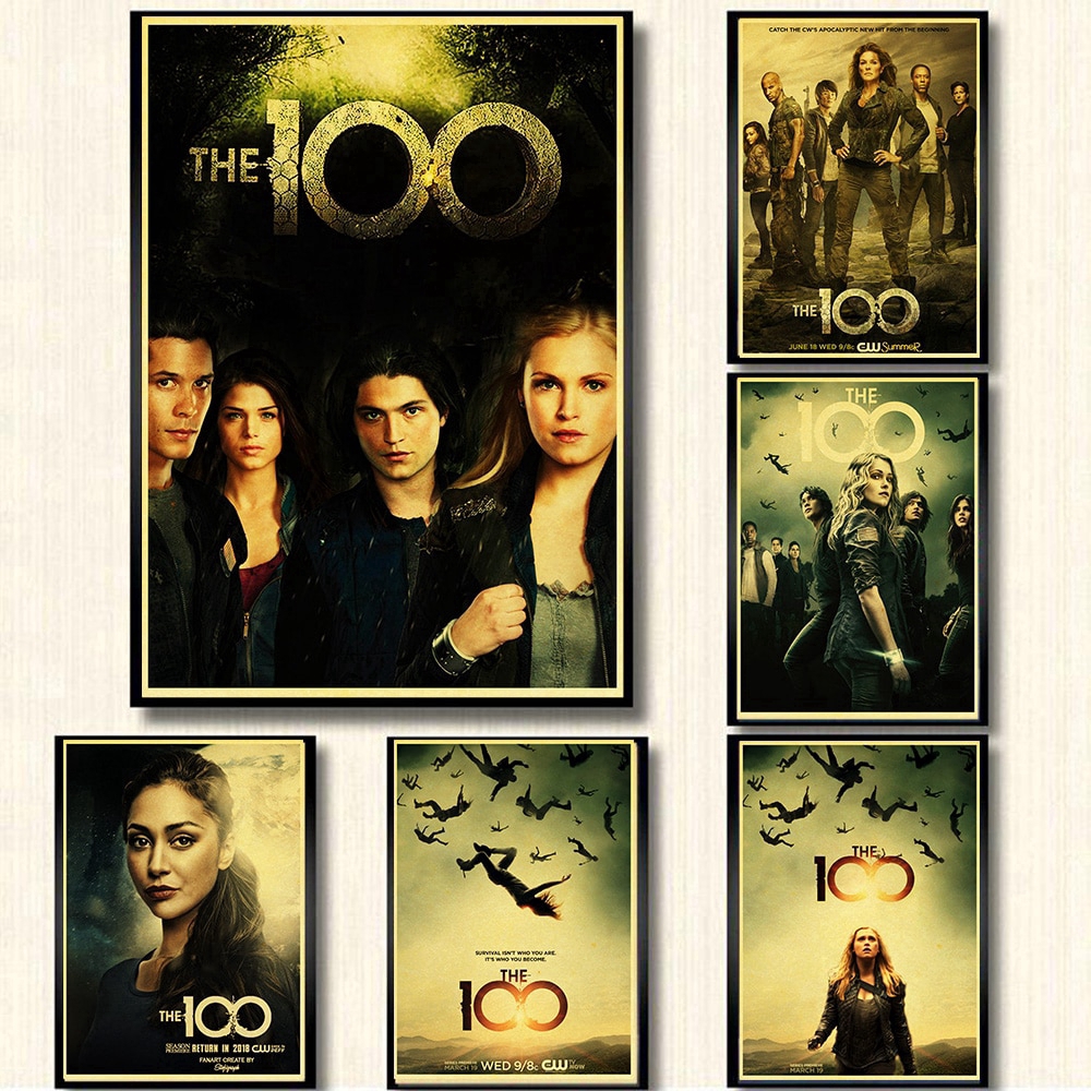 Vintage poster TV Series The 100 poster wall decor kraft paper print ...