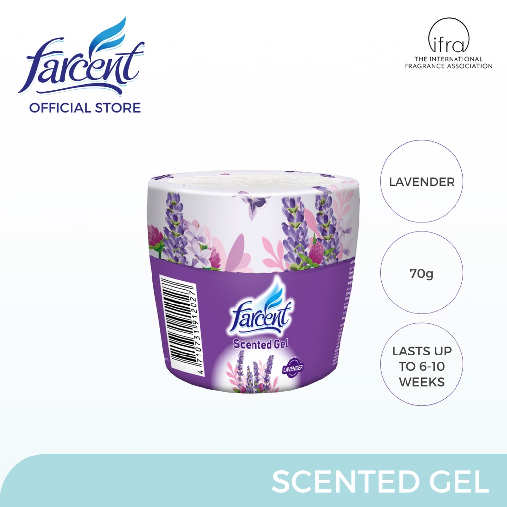 Farcent Air Freshener Scented Gel - Lavender 70g | Shopee Philippines
