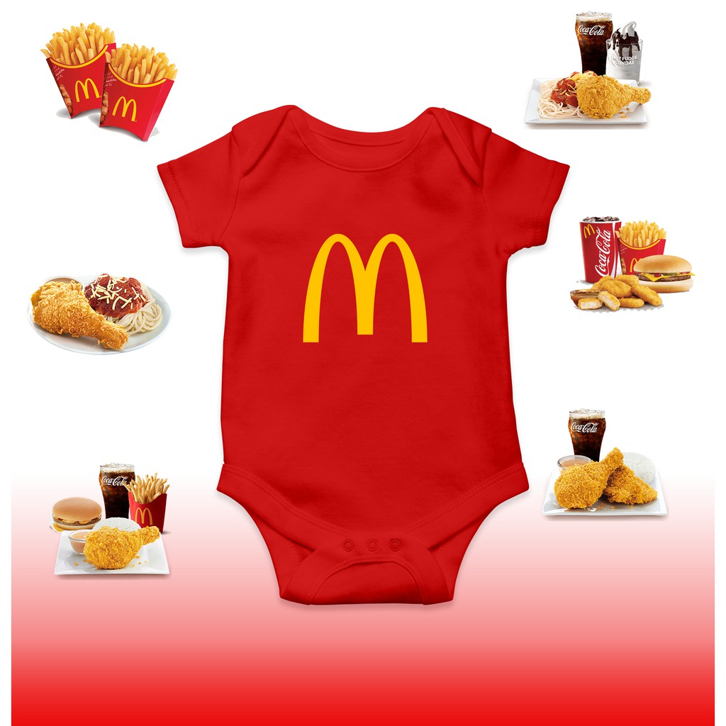 FAST FOOD BABY MILESTONE ONESIE - MCDO | Shopee Philippines