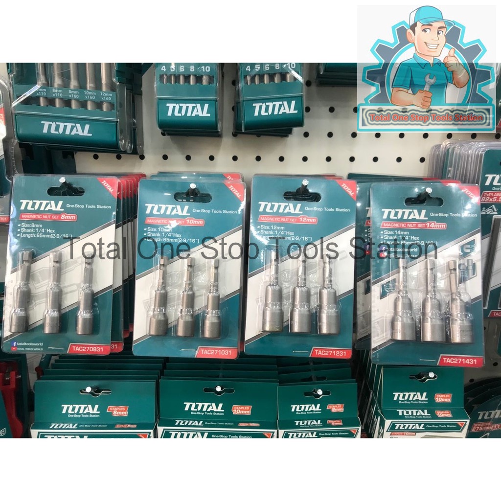TOTAL Magnetic Nut Set 10mm/12mm/14mm Premium Industrial TOOLS | Shopee ...