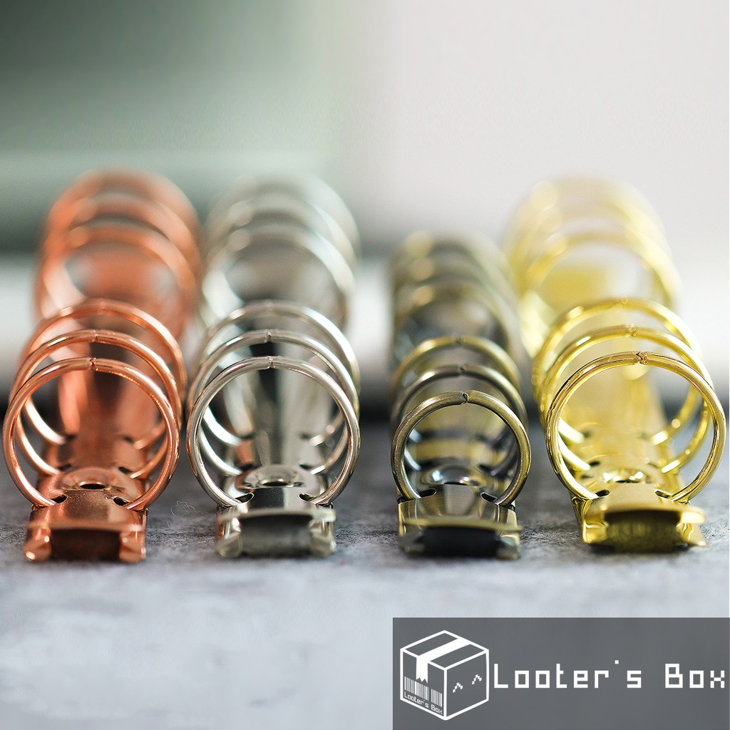 A6 & A5 6-Holes Silver, Rose Gold, Bronze Metal Ring Binder for DIY ...