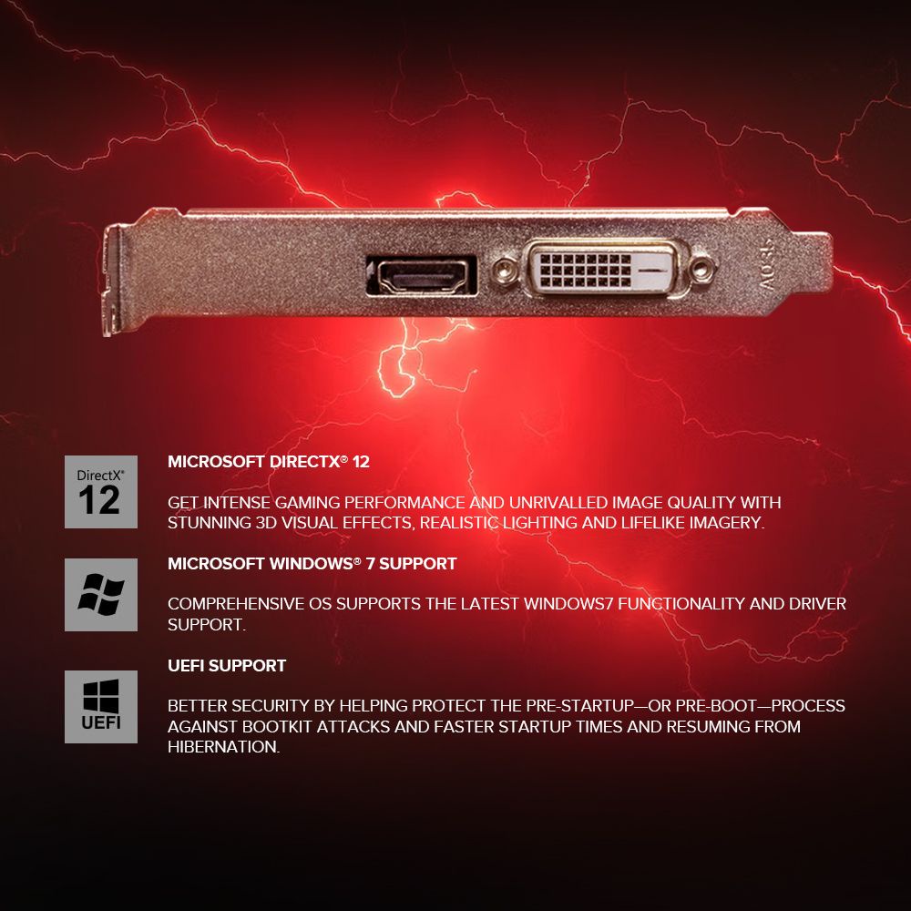 Easy PC | PowerColor Red Dragon Rx 550 Low Profile 4GBD5-HLE 4gb 128bit ...