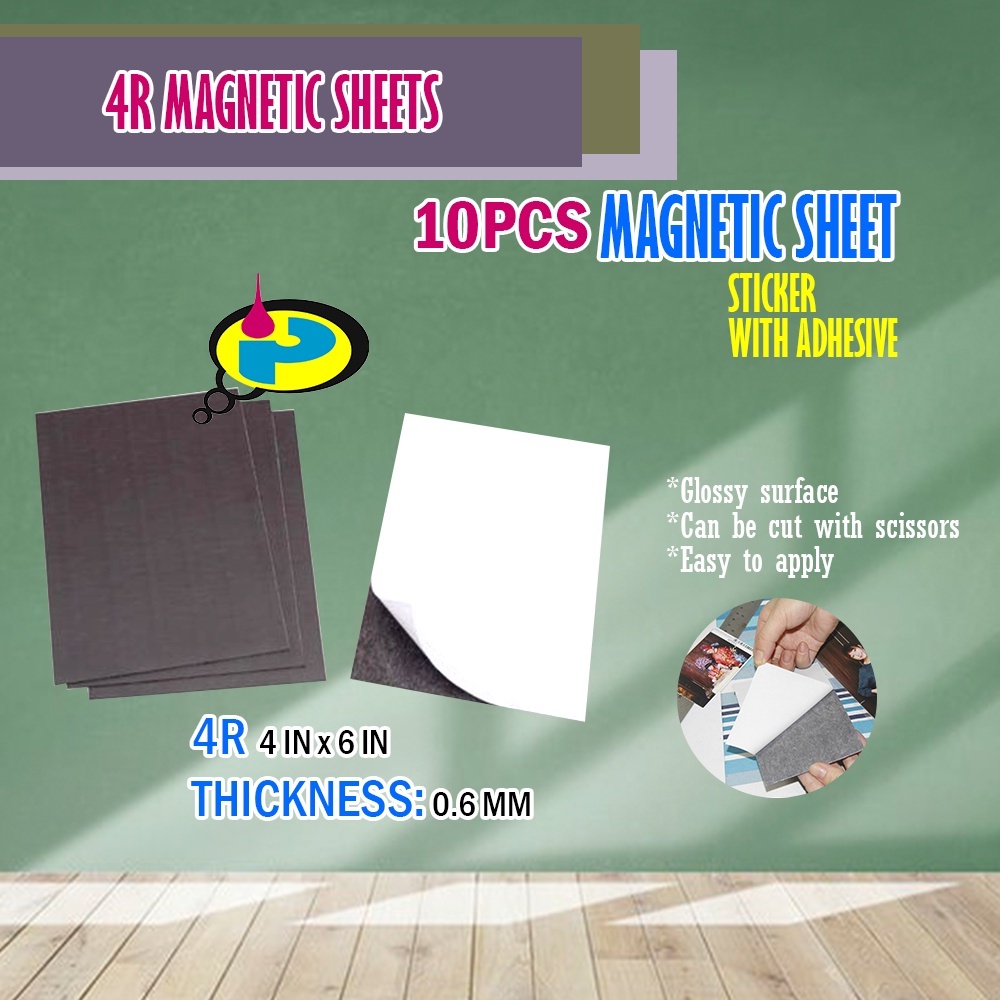 10 pcs photo booth Magnetic Sheet With Full Adhesive 4R photo booth 4x6 ...