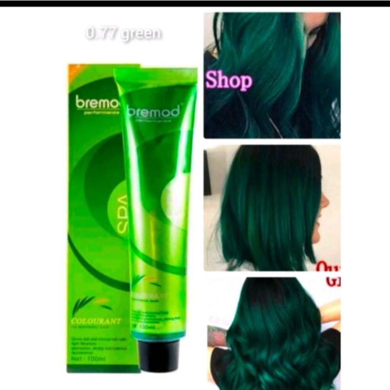 BREMOD HAIR COLOR(0.77 GREEN WITH OXIDIZING) | Shopee Philippines