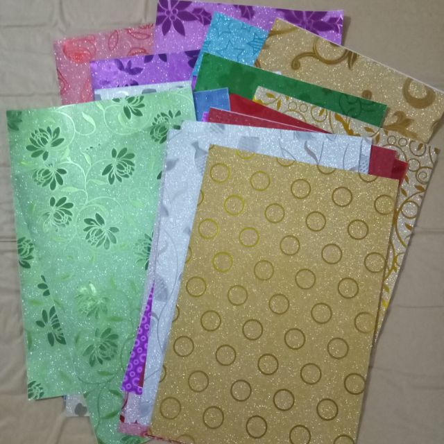 Glitter Sticker Paper with Design / per piece | Shopee Philippines