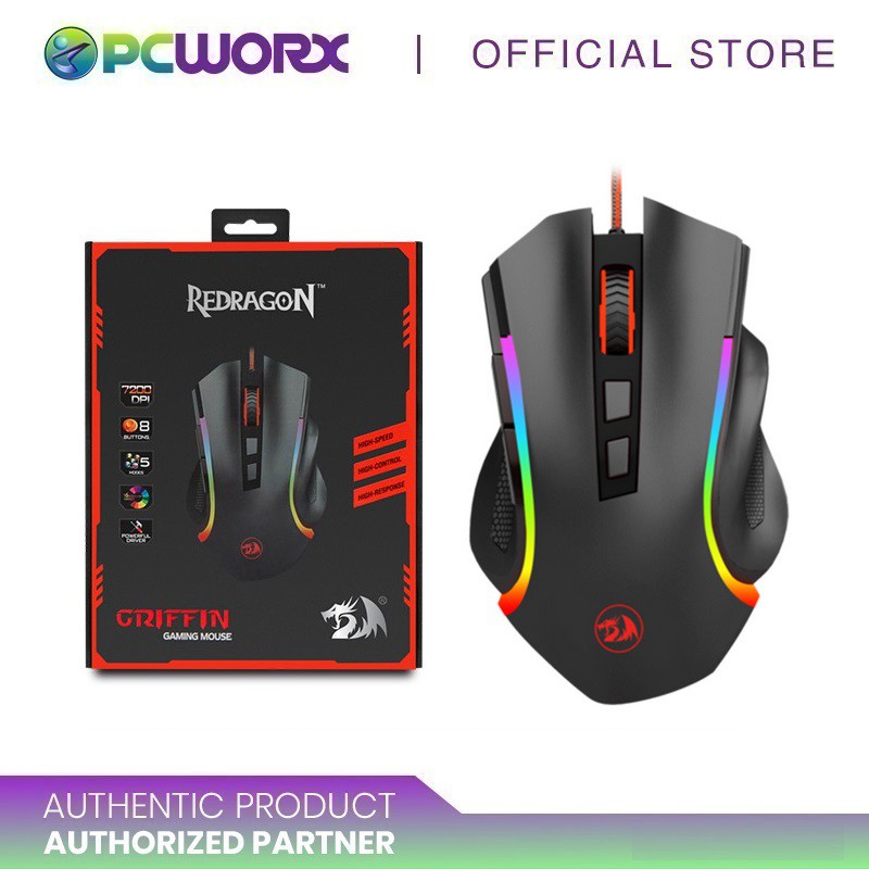 Redragon M607 Griffin 7200 DPI RGB Gaming Mouse | Shopee Philippines