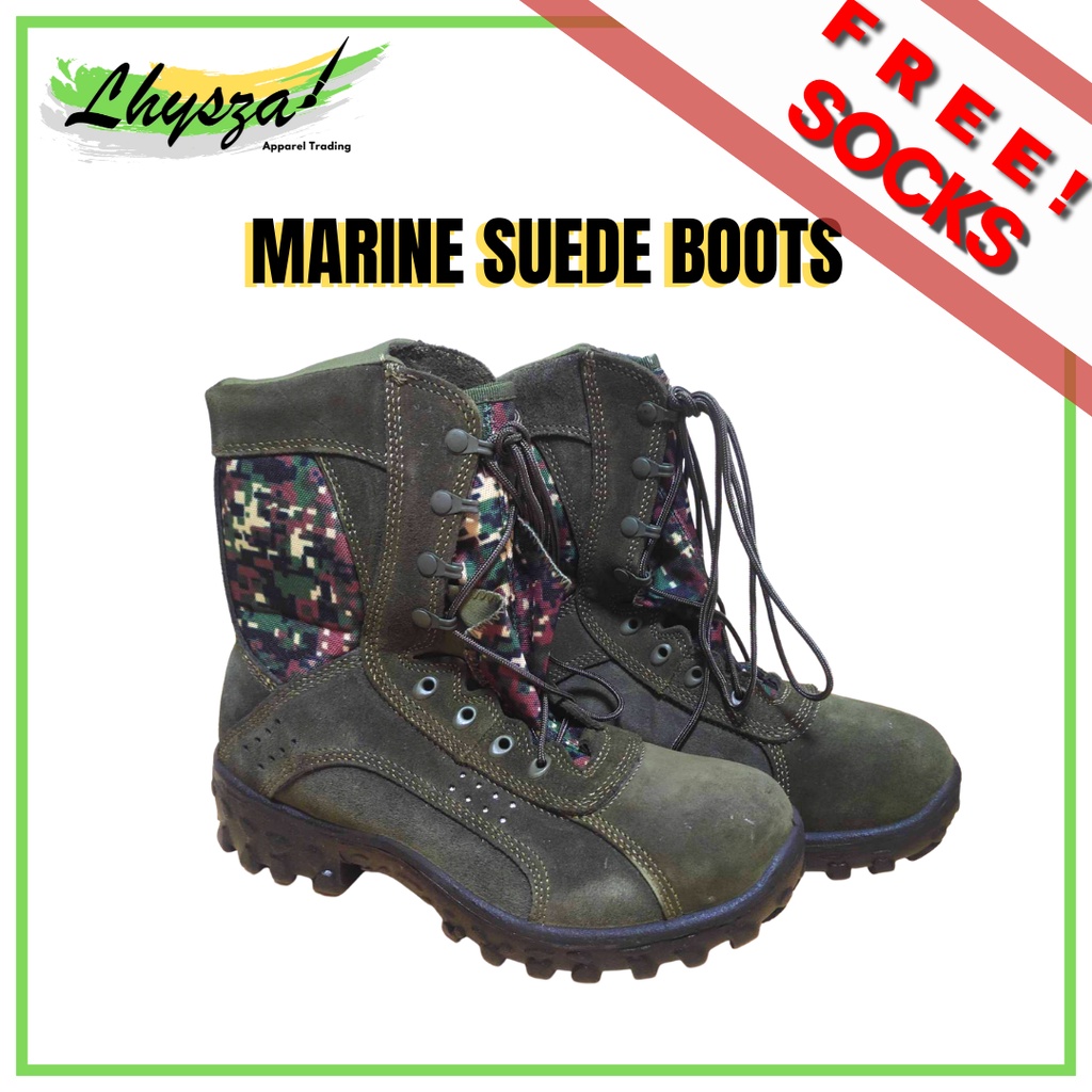 GIBSON 'S COMBAT BOOTS MARINE SUEDE Direct Injection Dual Density and ...