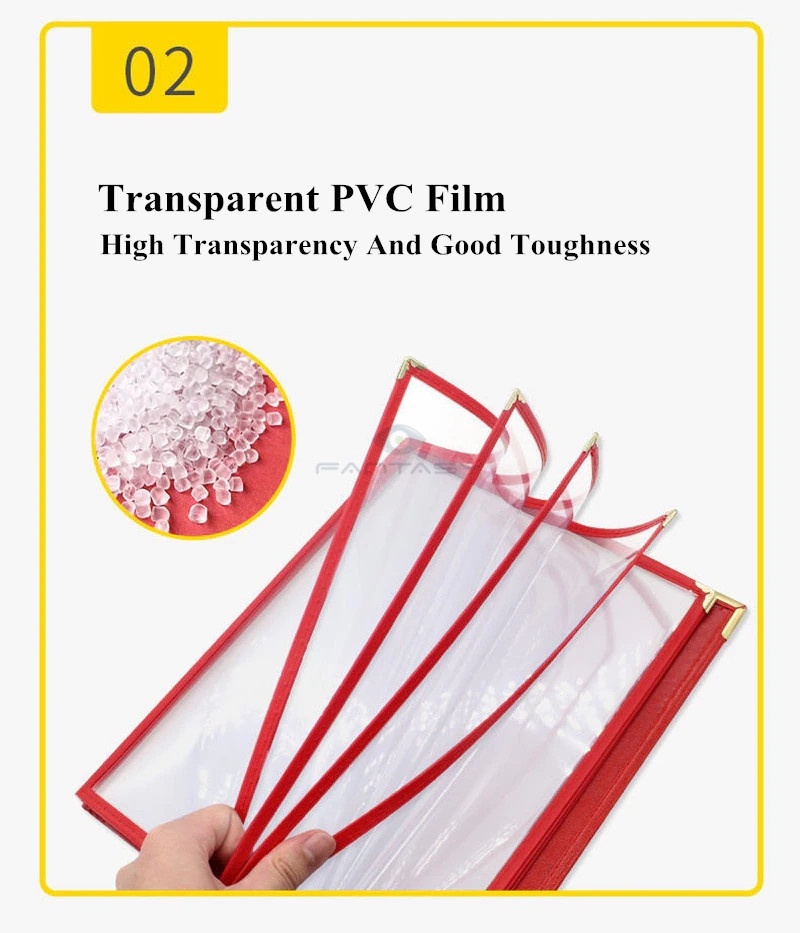 5 Pages 10 Faces A4 Transparent Menu Covers Restaurant Menu Book Menu ...