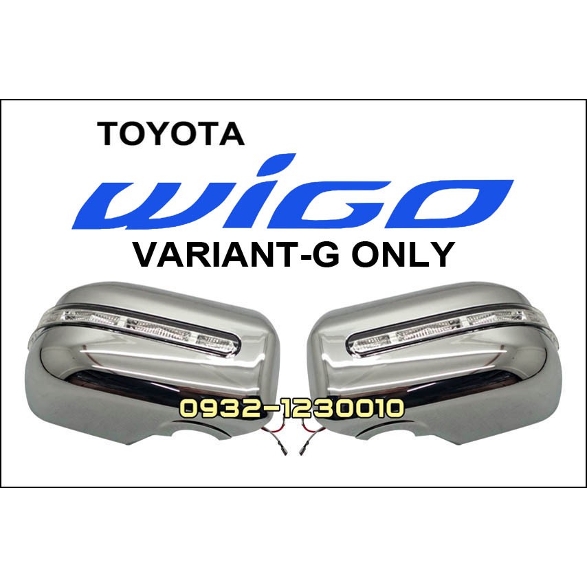 Side Mirror Cover with Light for Toyota Wigo (Variant-G) | Shopee ...