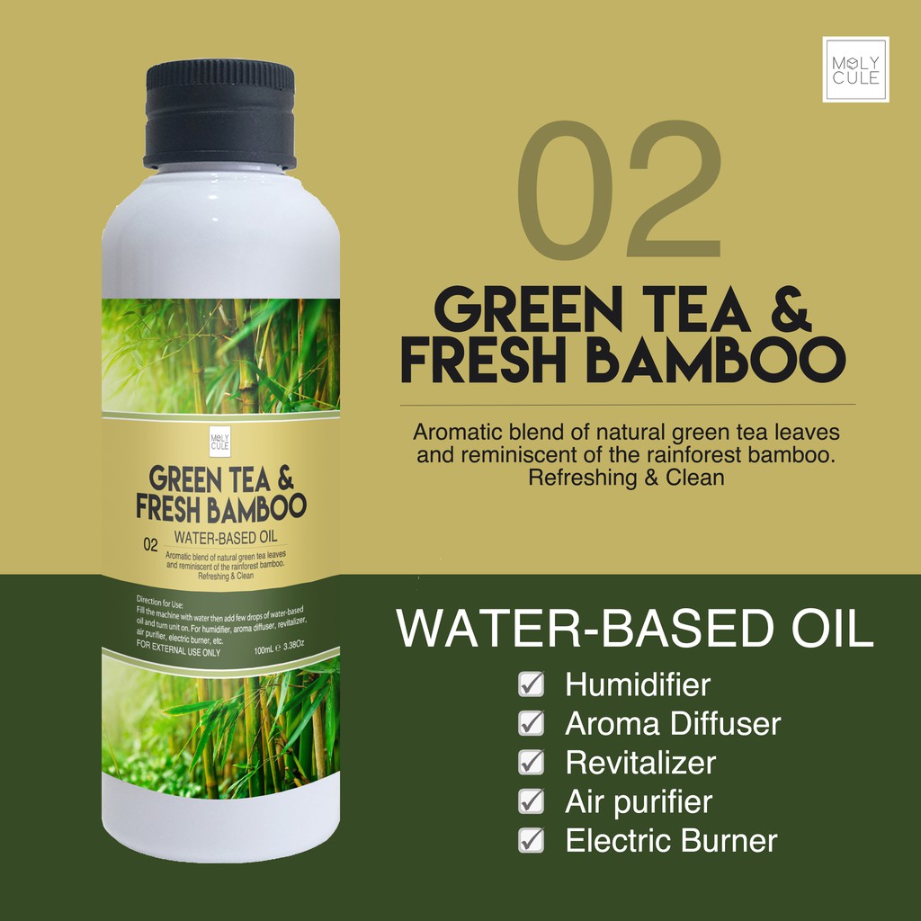 Green Tea Fresh Bamboo Concentrated 100ml Water Soluble Water Based Oil ...