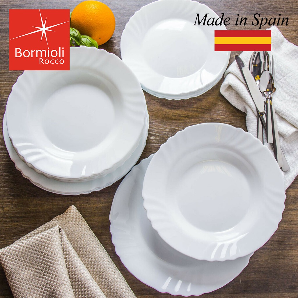 Bormioli Rocco Ebro 6pcs 20cm Dessert Plate | Shopee Philippines