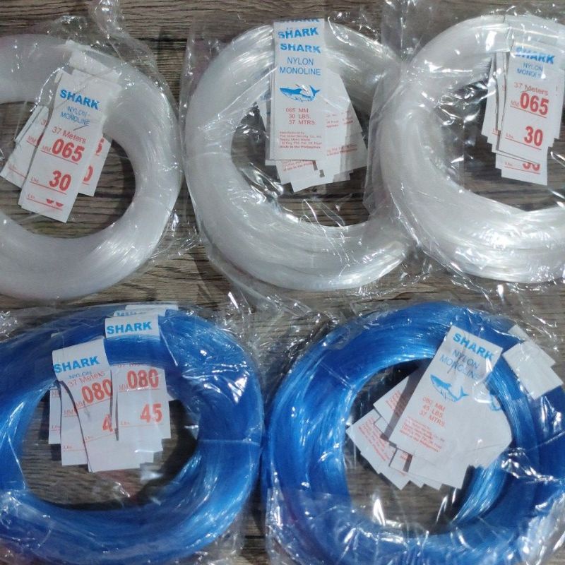 Shark Nylon Monoline 40yards/ Nylon/ Tansi (0.65mm - 1.00mm) | Shopee ...