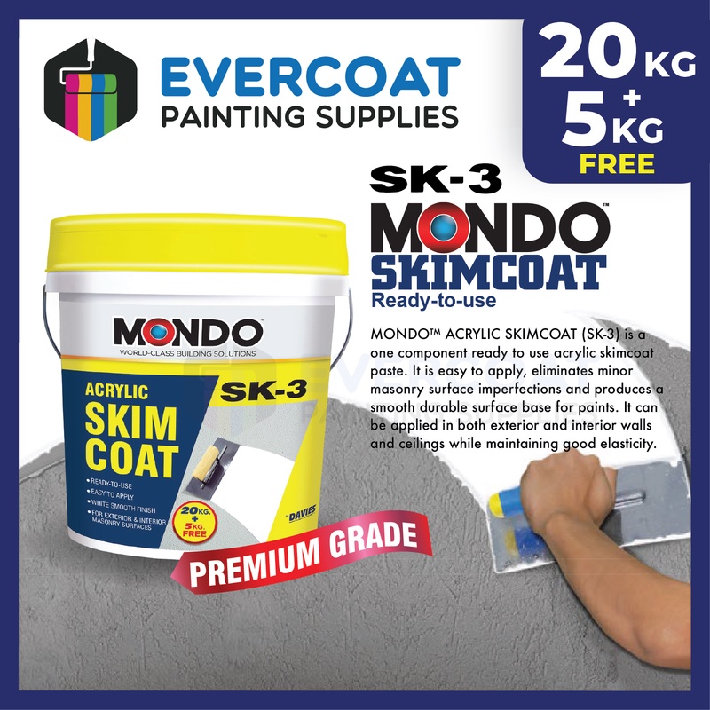 Davies SK-3 Mondo Acrylic Skimcoat Ready Mix 25kg | Shopee Philippines