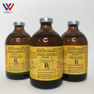 Amilyte - C 100 ml amino acid dextrose vitamins for animals pets swine ...
