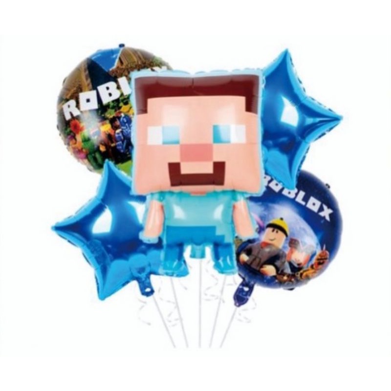 5in1 Roblox Balloons | 5pcs Per pack | 5in1 Roblox theme party | Roblox ...