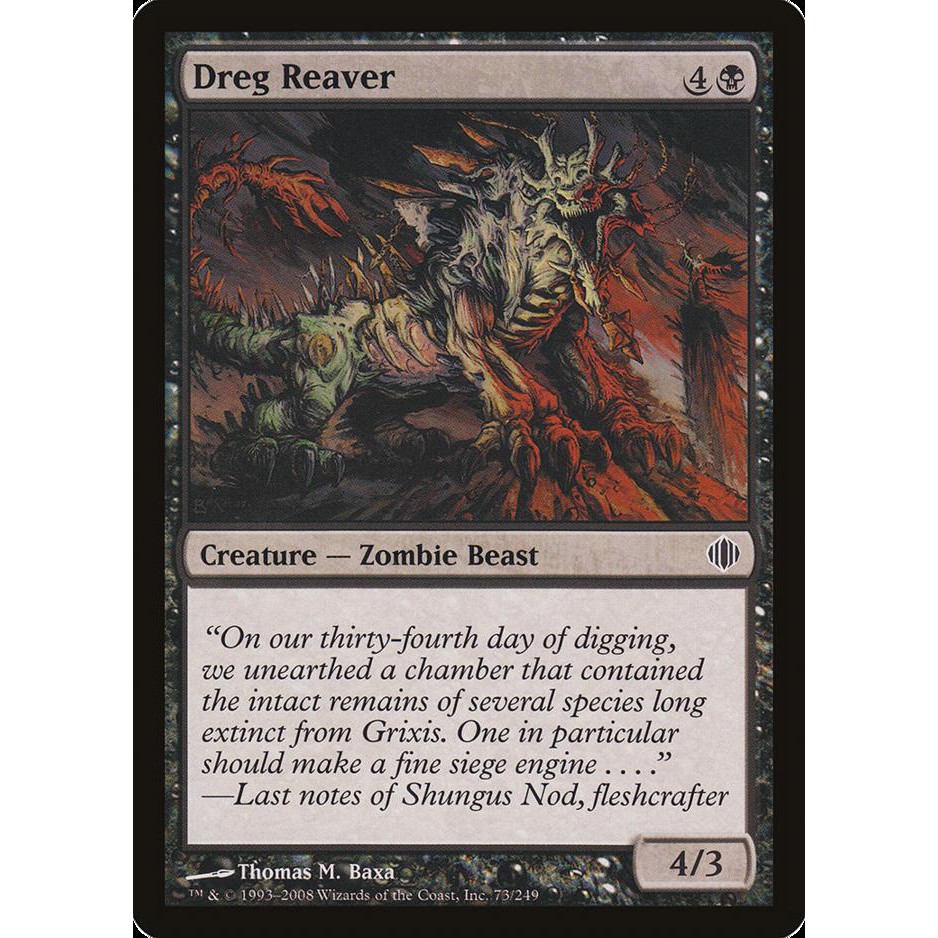 Magic the Gathering : Dreg Reaver - ALA - MTG Black Zombie Beast ...