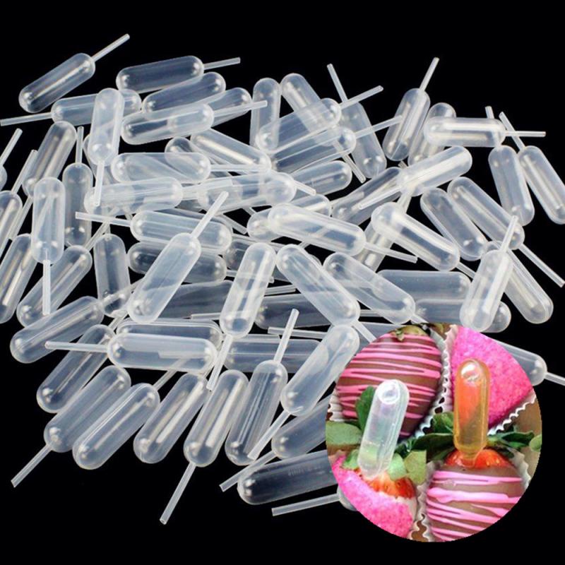 50pcs/Set Pipettes Dropper Straw-Injector Dessert Cupcake Transfer ...
