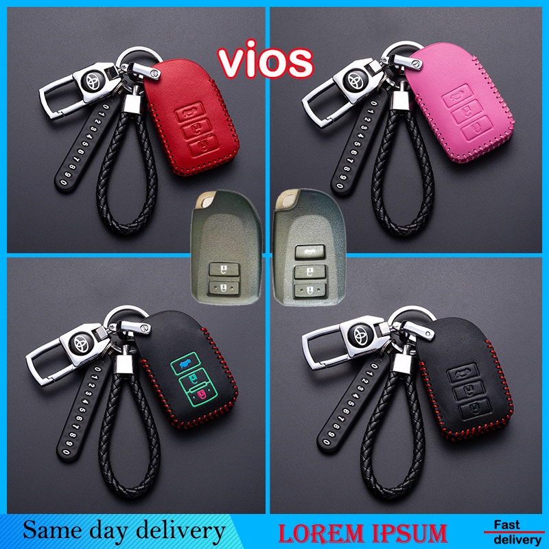 Toyota Yaris / Vios Leather Remote Key Cover ncp93 ncp42 Accessories ...