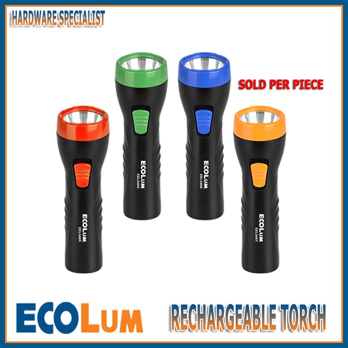 Ecolum Handy Rechargeable LED Torch Light Assorted Colors (SOLD PER ...
