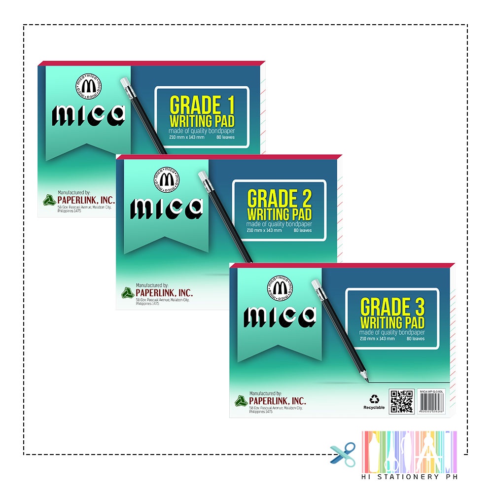 MICA Writing Pad / Grade 1 / Grade 2 / Grade 3 | Shopee Philippines