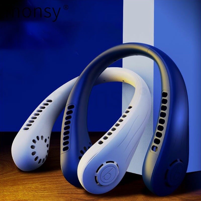 Usb Rechargeable Mini Portable Neck Fan Bladeless Mute Sports Fans For ...