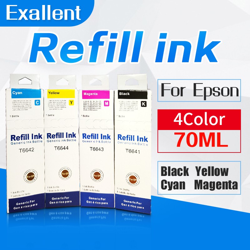 Refill Ink For Epson L Series 70ML Premium Dye Ink ( Black / Yellow ...