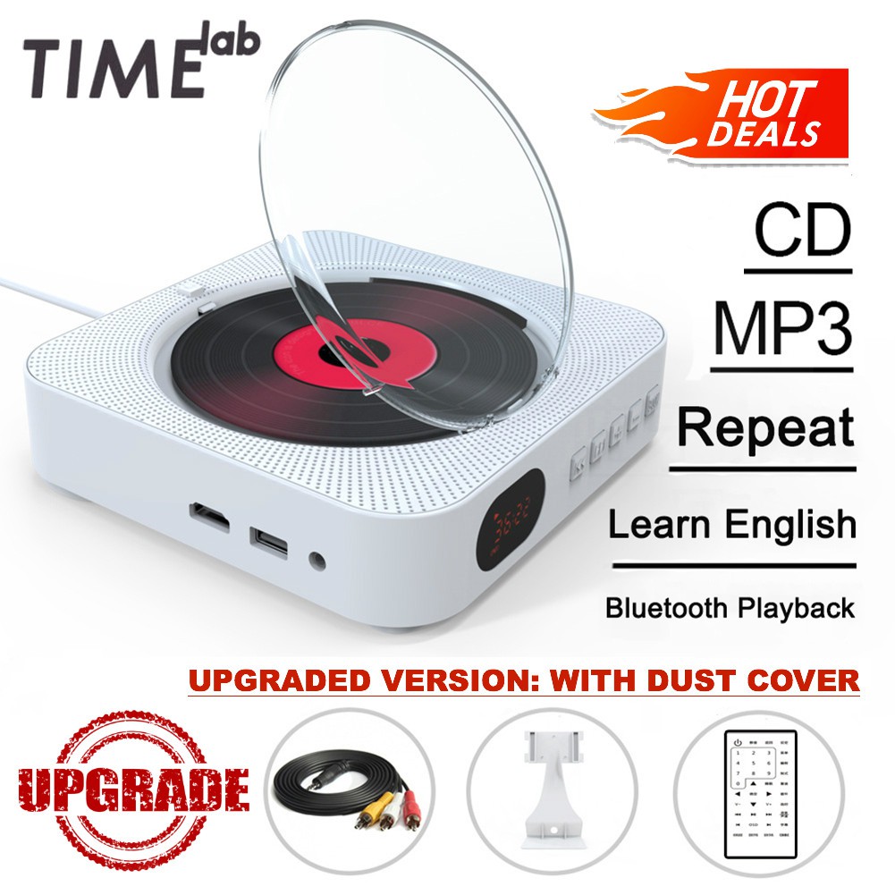 Upgraded MP3-CD Player Wall Mounted Home FM Radio Built-in Dual with ...