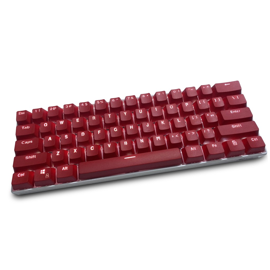 Pure Red/white Keycap,61 key PBT keycaps Specials event Keycaps ...