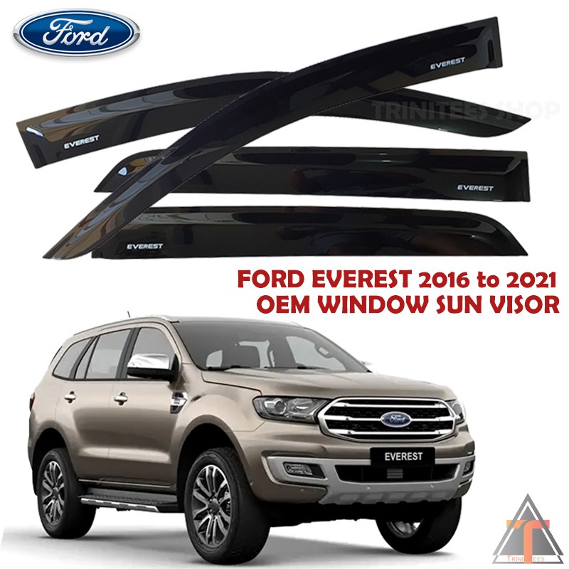 Ford Everest 2016 to 2021 OEM Window door Rain visor black | Shopee ...
