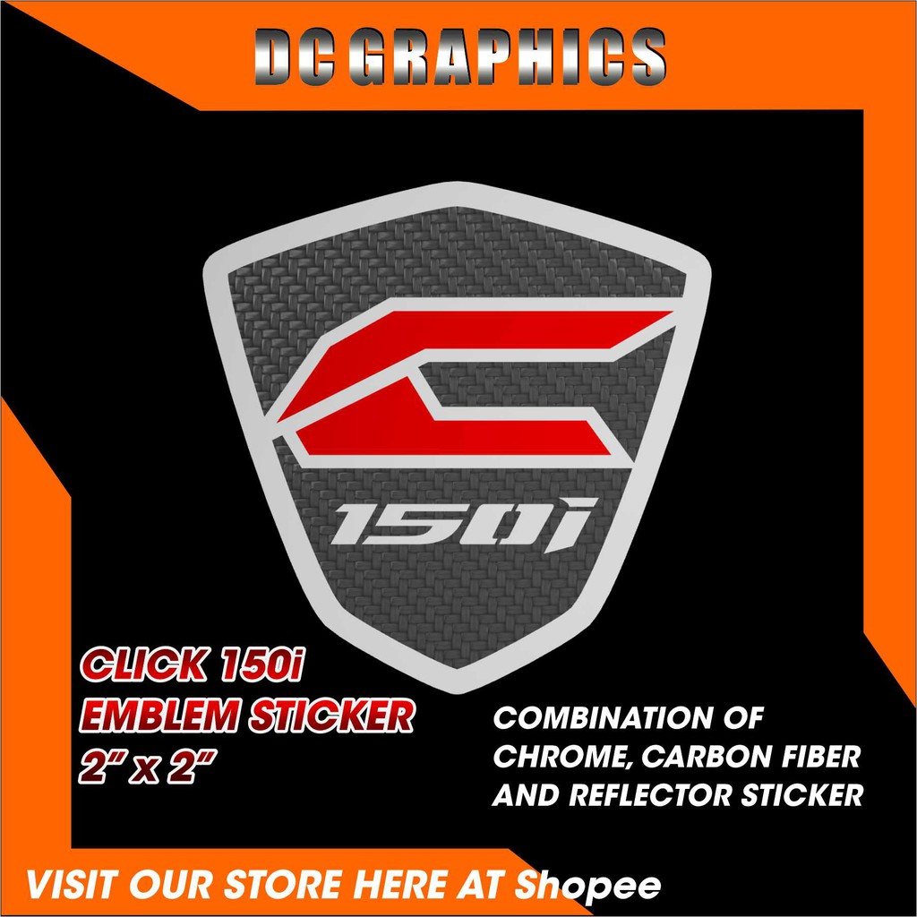 HONDA CLICK 150i EMBLEM STICKER/ DECAL | Shopee Philippines