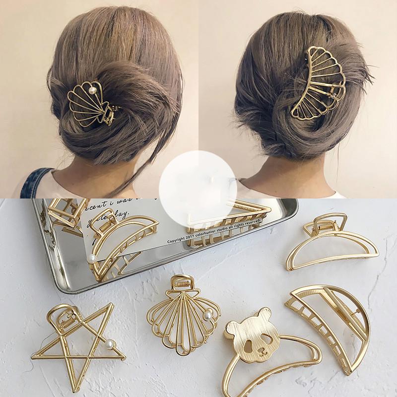 Korean Retro Alloy Hair Claw Clip Grasping Clip Women Original Grab ...