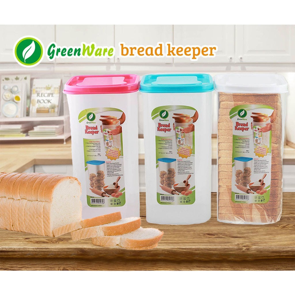 Greenware Colorful Bread Keeper Food Storage Container | Shopee Philippines