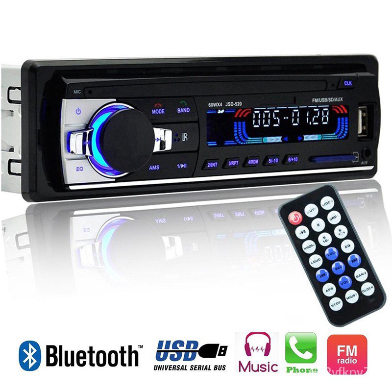 Jsd520 bluetooth car radio stereo head unit mp3 player f4lk | BeeCost