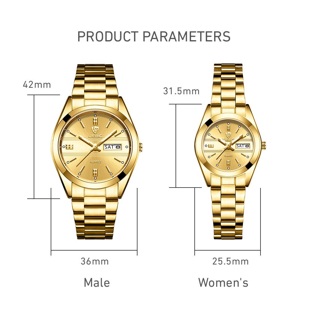 LIEBIG New Quartz Couple Watch Waterproof Exquisite High-End Men'S And ...
