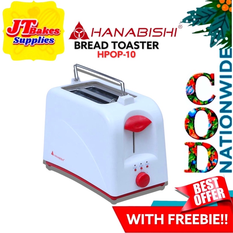 Hanabishi Pop Up Bread Toaster HPOP 10 with Freebie | Shopee Philippines