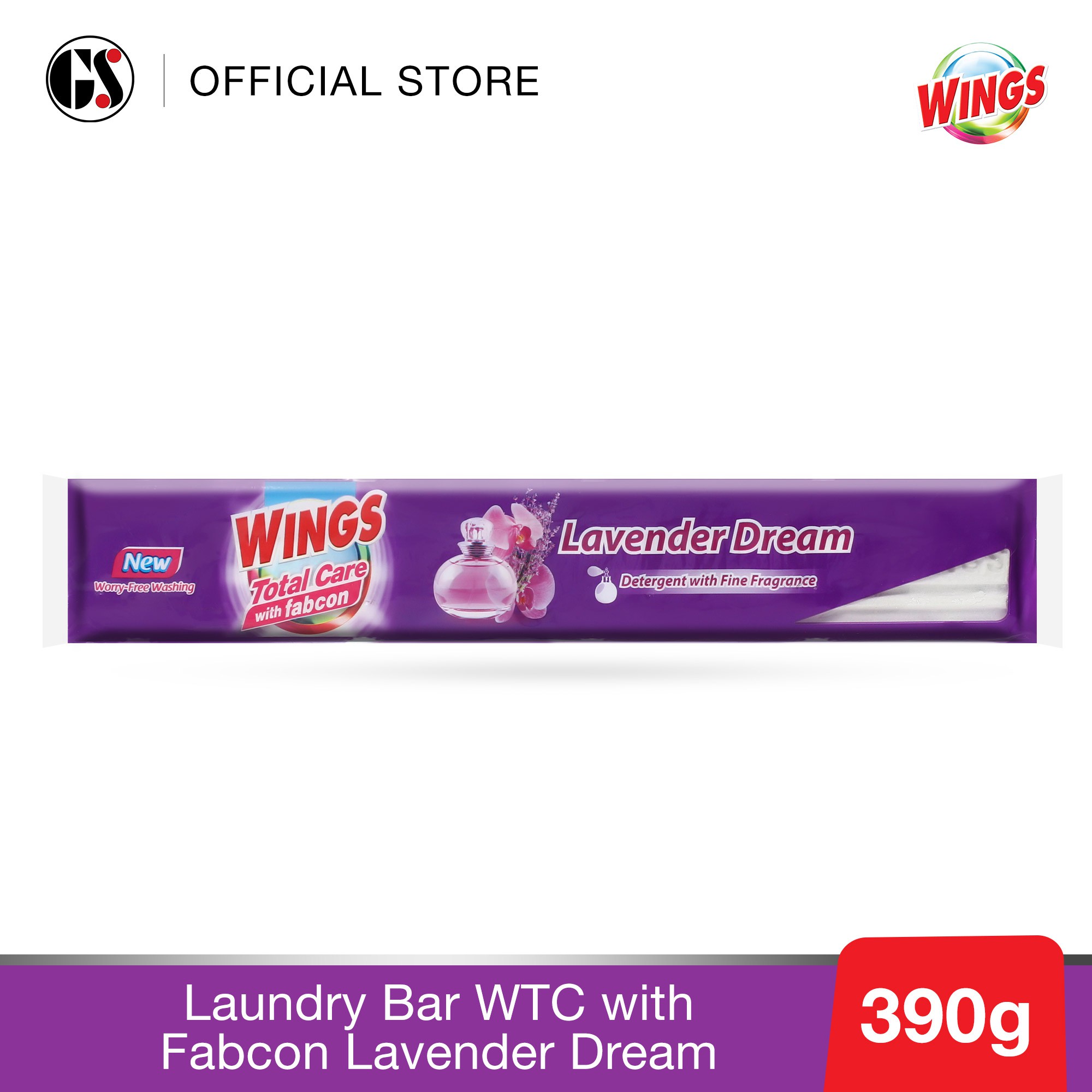 Wings Total Care With Fabcon Lavender Dream Laundry Bar Detergent 390g Shopee Philippines