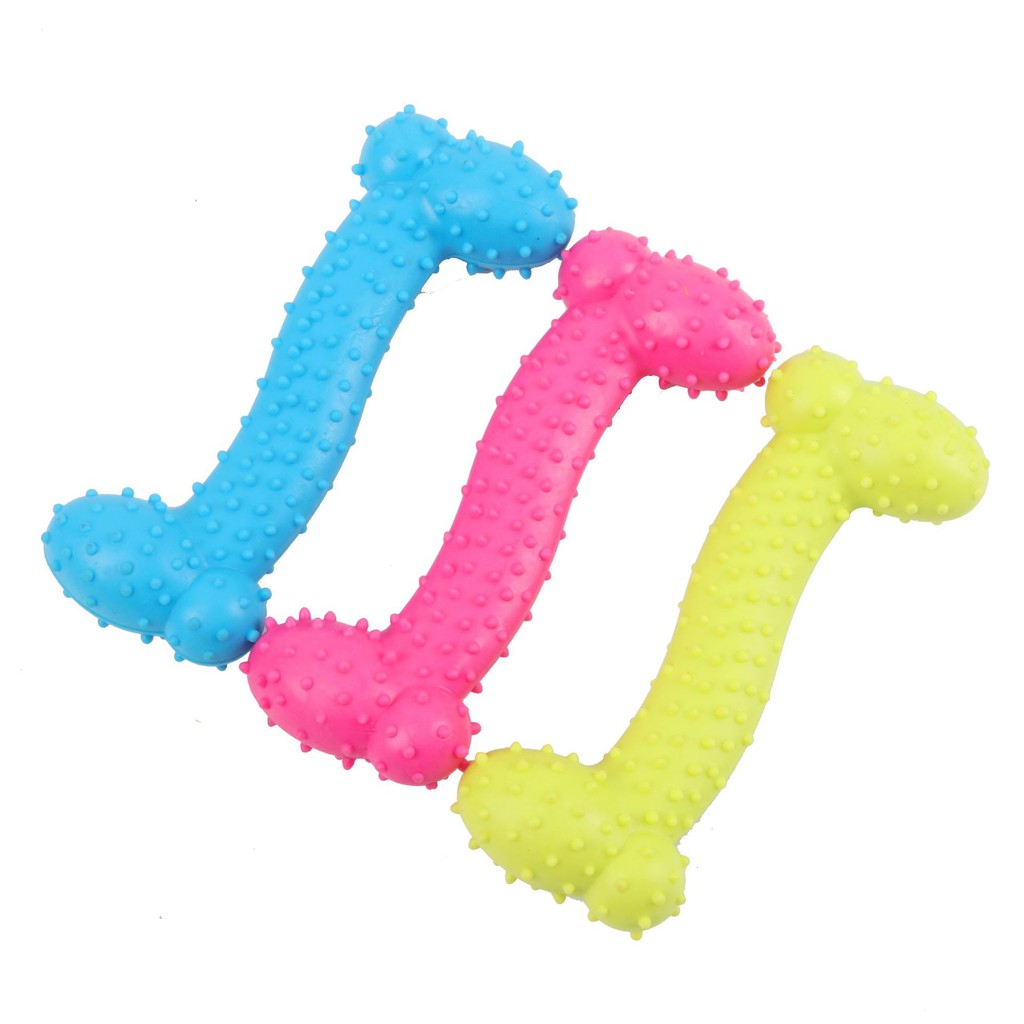 New Rubber Dog Toy with Thorn Bone Rubber Molar Teeth Pet Toy Dog bite ...