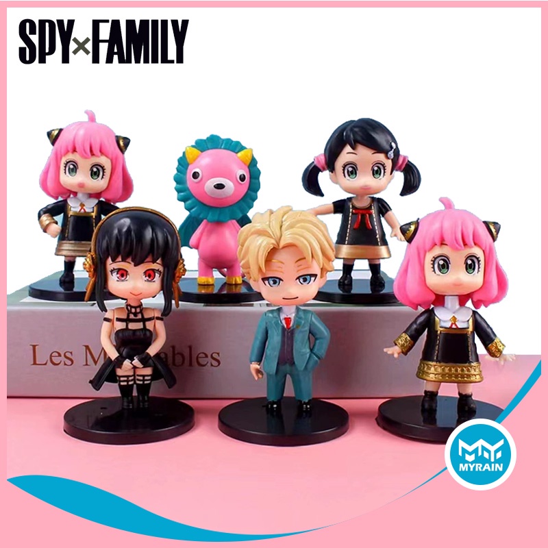 1/6Pcs PVC Anya Spy X Family Loid Yor Forger Chibi Anua Anime Figure ...