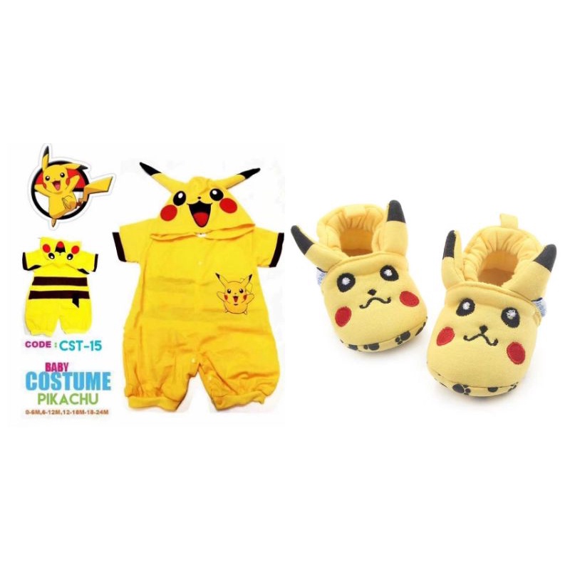 Pikachu Overall Shoes separate Costume For Baby | Shopee Philippines