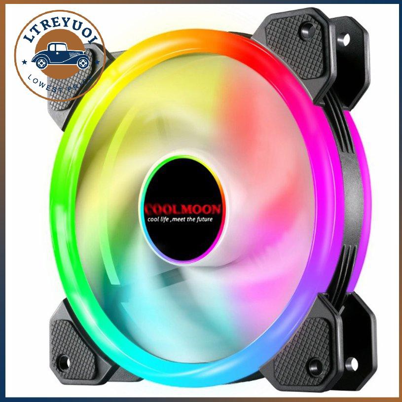 Practical 12cm Desktop Computer Cooling Fan Silent Fan RGB Chassis ...