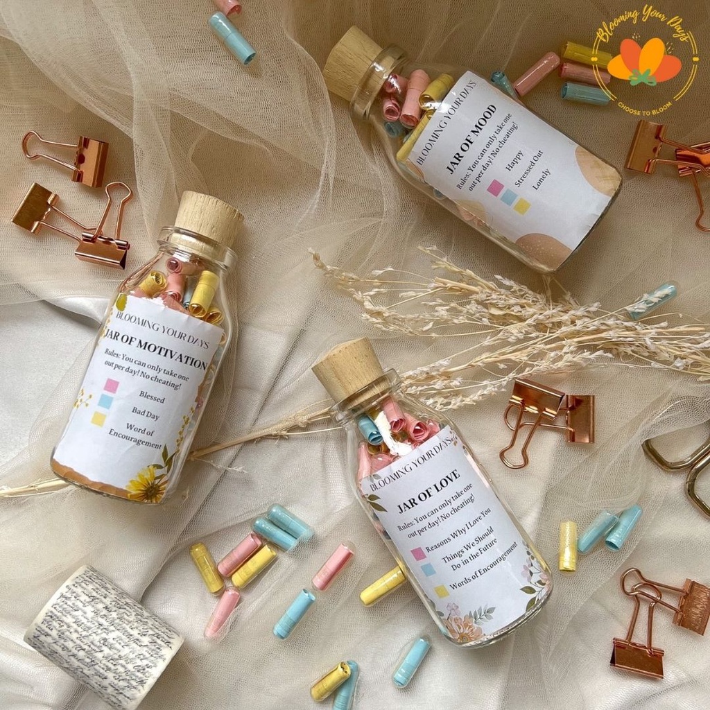 Jar of notes Wish jar Messages In a Bottle Capsul love Bottle Letter ...