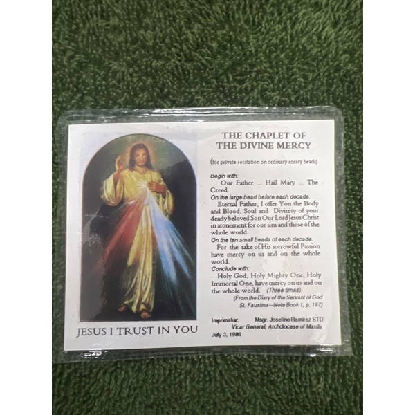The CHAPLET of the DIVINE MERCY (laminated) | Shopee Philippines