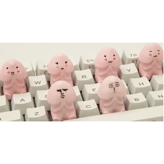 Personality keycap Xiaodingding pink cute mechanical keyboard cartoon ...
